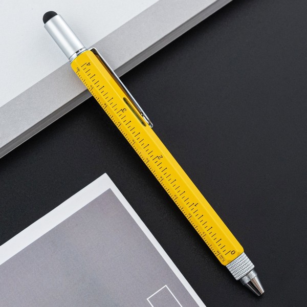 Quality Multifunctional Metal Creative Ballpoint Pen Ruler Screwdriver Touch Screen for sale