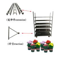 Quality Greenhouse Light Duty Rolling Dutch Metal Flower Trolleys Hot Galvanized for sale