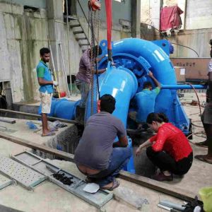 china Fixed Blade Vertical Kaplan 100 Kw Hydroelectric Generator 16m Water Head