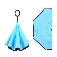 Quality Colorful 23inch 8k 190T Pongee Personalized Compact Inverted Reverse C Handle for sale