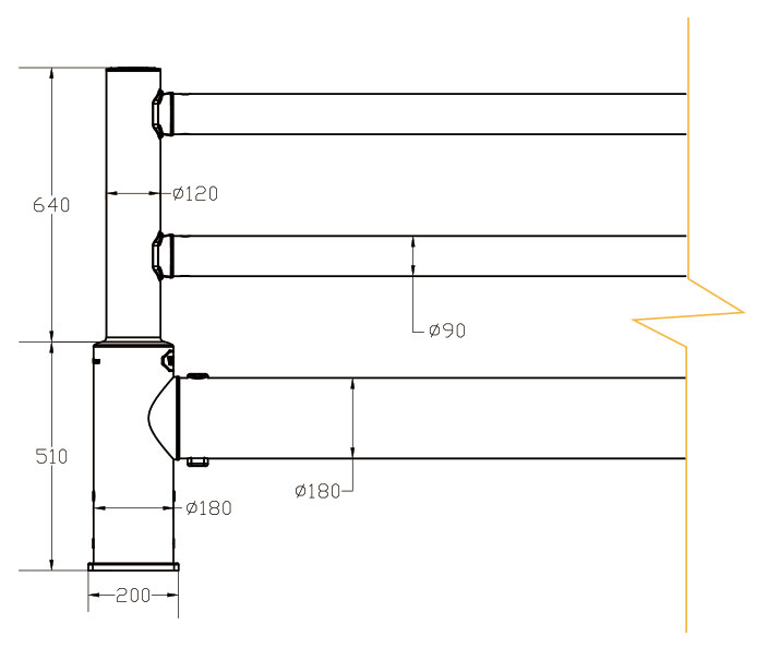 Flexible Pedestrian Barrier  Anti-Collision Guardrails Warehouse Safety Barrier Traffic Guardrails