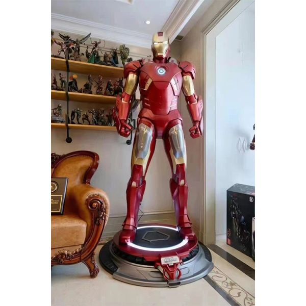 Quality Life Size Iron Man Figure Custom Marvel Character Sculpture for Indoor and Outdoor for sale