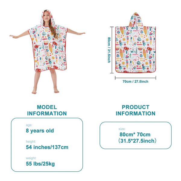 Quality Womens Surf Hooded Microfiber Poncho Towel Personalized for sale