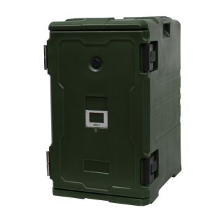 Quality 120L Green Insulated Food Pan Carrier CFC Free Thermo Preserving 8 Layers For for sale