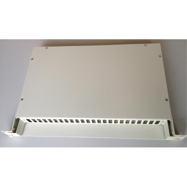 Quality Slidable Optical Fiber Termination Box Distribution Frame 19 Inches 1U 24 Cores for sale