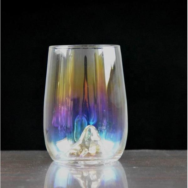 Quality 14 Oz Whiskey Glasses With Creative Ice Montain Bottom for sale