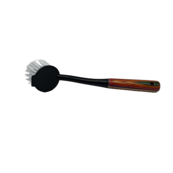 Quality Household kitchen brush plastic cleaning brush wood with wooden handle for sale