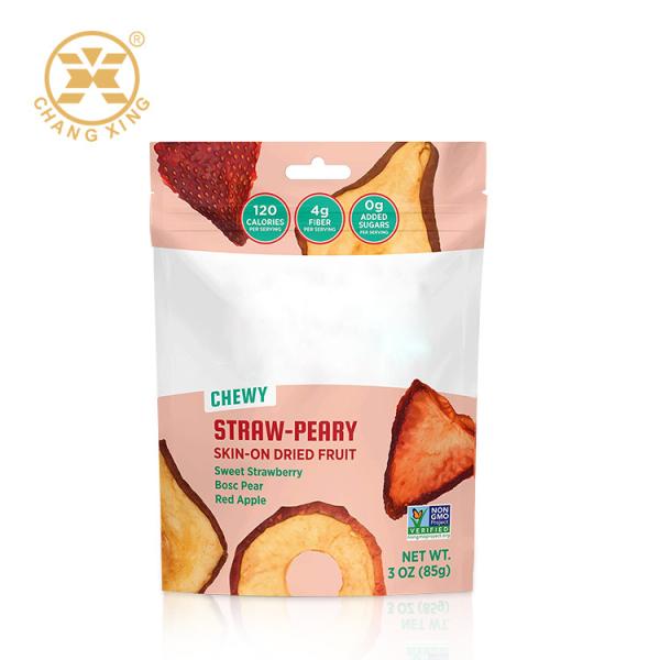 Quality MPET Resealable Matte Dry Fruit Packaging Bags 750g Compostable Stand Up Pouches for sale