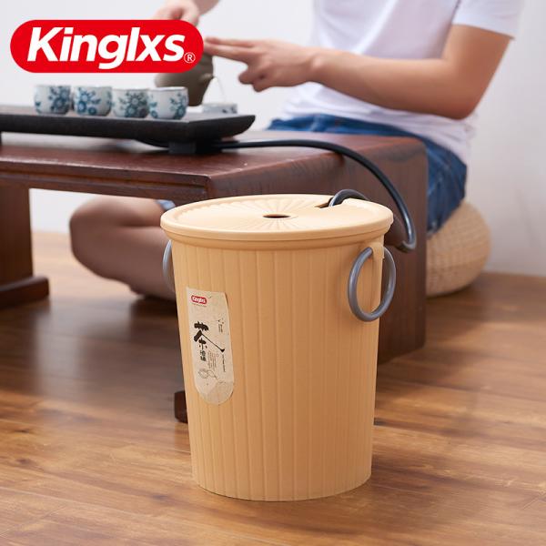 Quality Hotel Room Kitchen Office Tea Leaves Plastic Dustbin Bucket for sale