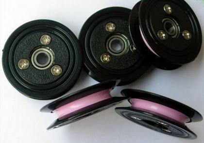 Quality Plastic Flanged Ceramic Wire Guide Pulley cable pulley wheels with bearings for sale