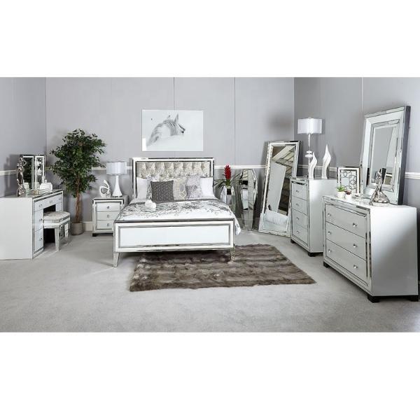 Quality Wood Master Bedroom Furniture Upholstered Platform Bed for sale