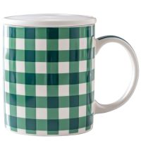 Quality Custom Porcelain Taza Navidad Green Mosaic Ceramic Cup For Business Relationship for sale