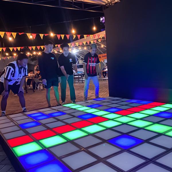 Quality Multi Players Jumping Grid Game Lighted Dance Floor Panels For Entertainment for sale