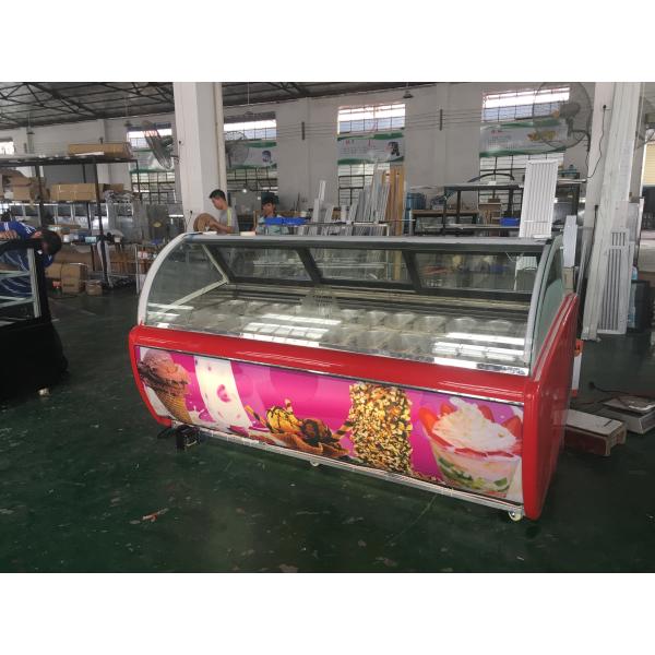Quality Economical 20 Pans Sliding Door Gelato Display Freezer for sale