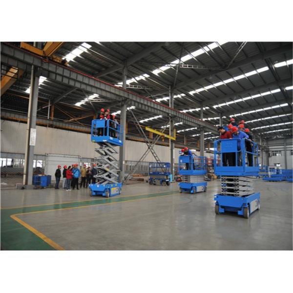 Quality One Man  Small Hydraulic Scissor Lift , Hydraulic Material Lift 8M High Safety for sale