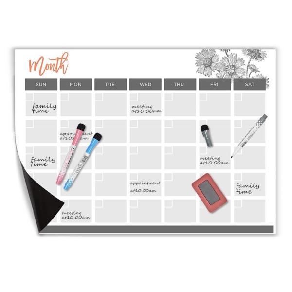 Quality Fridge Magnetic Calendar Planner Family Monthly Planner Whiteboard for sale