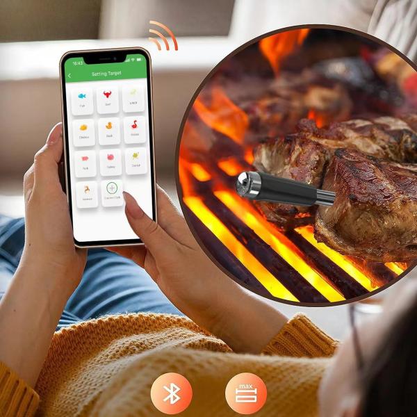 Quality Premium Bluetooth Digital Wireless Grill Bbq Thermometer Smart Waterproof for sale