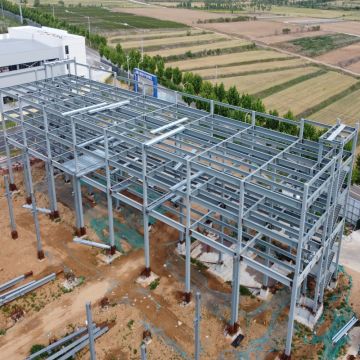 Quality Large Span Prefabricated Engineered Building Construction With Indoor Office for sale