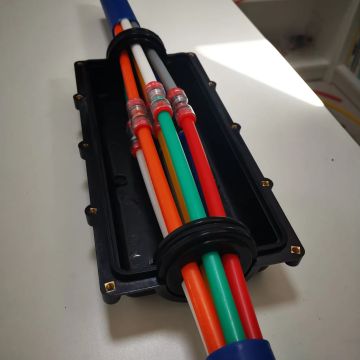 Quality Telecom Ftth Microduct Tube Closure Telecom Joint Closures Networking Fiber for sale