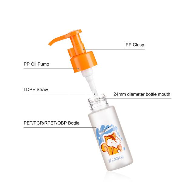 Quality Logo Printing White 50ML PET Plastic Pump Bottles Lightweight for sale