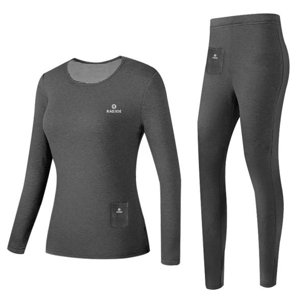 Quality Fleece Lined Electric Heated Underwear Set Women Wireless Remote Control for sale