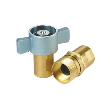 Quality Thread To Connect Hydraulic Quick Coupler , QKTF Series Brass Quick Coupler for sale