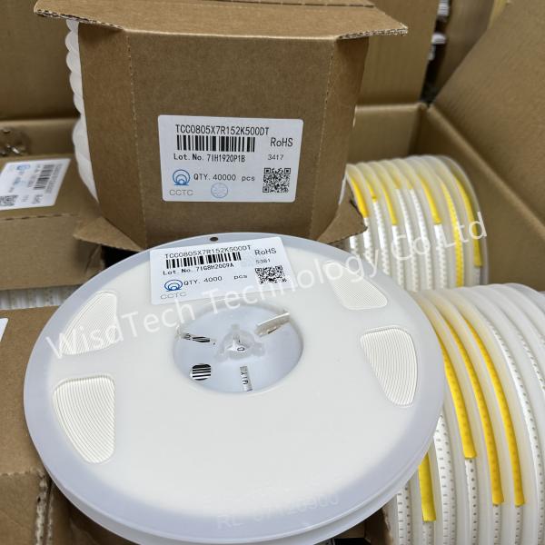 Quality Ceramic Capacitors TCC0805X7R104J500DT Multilayer chip ceramic capacitors CCTC for sale