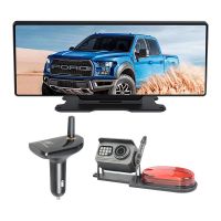 Quality 12 Inch Big Mirror DVR Reverse Backup Camera AHD Car Charger Receiver for sale