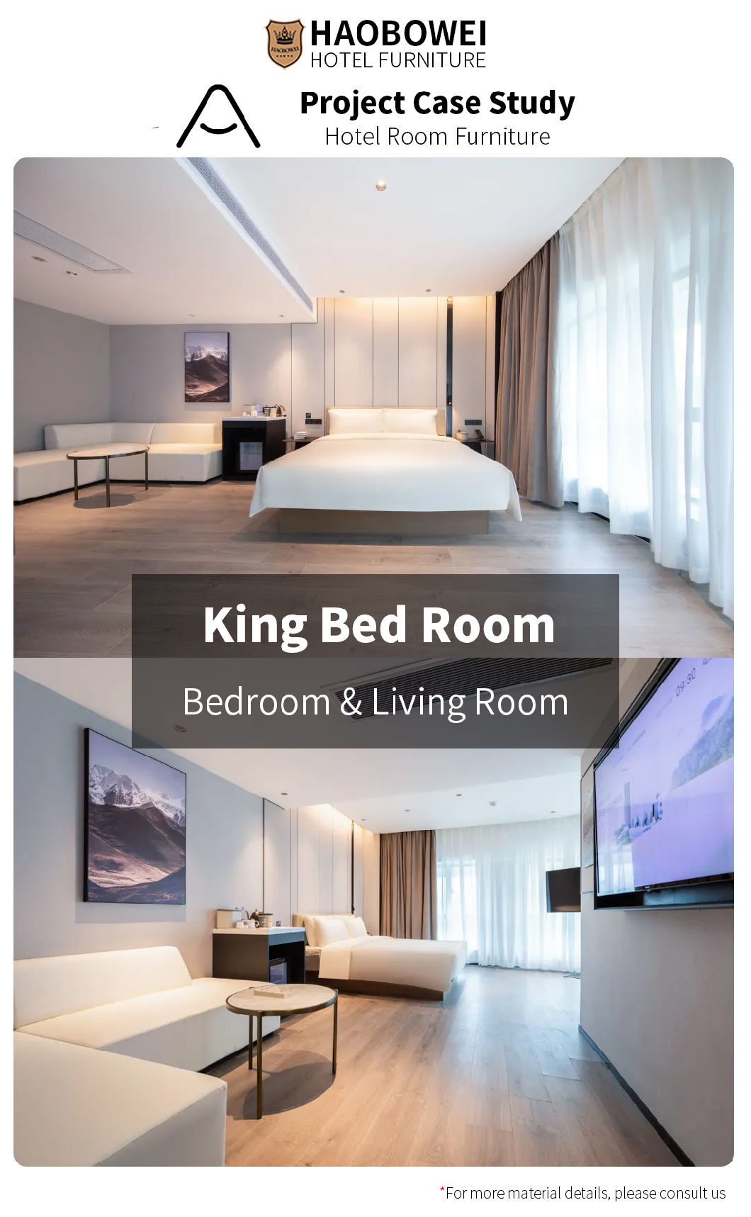 Wholesale Luxury Furniture Standard King Size Double Bedroom Set Three Star Hotel