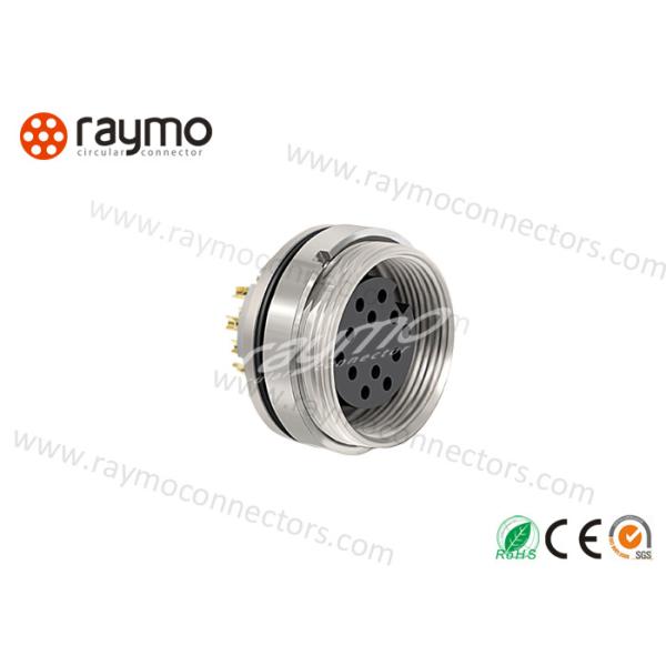 Quality 16 Mm 8 Pins Threaded Cable Connectors HEG EGG HGG Mechanical Color Coding for sale