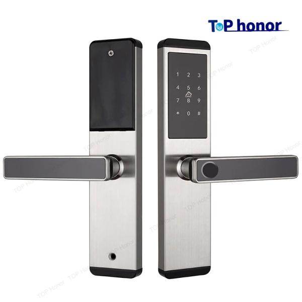 Quality TH522 Apartment Smart Door Lock With Fingerprint Code IC Card Key TTLock Unlock for sale