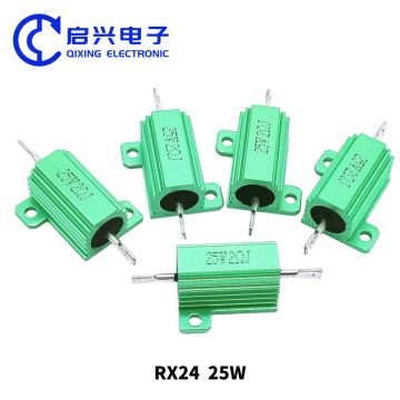 Quality RX24 Green Aluminum Case Wirewound Resistor LED Decoding Power Resistor 10w for sale