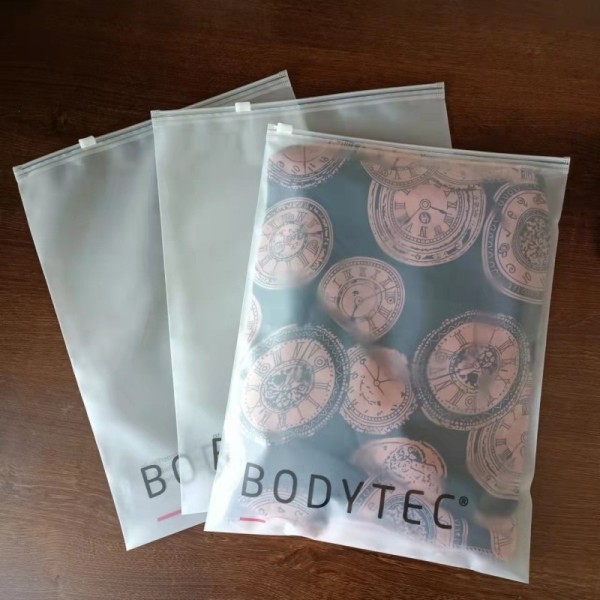 Quality Custom Logo PET/PE CPP Zip Lock Pouch Packaging for Frosted Cosmetics and Swimwear for sale