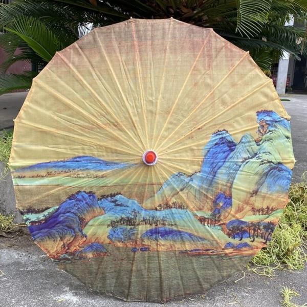 Quality Vintage Style 23 Inches*10k Chinese Paper Parasol Umbrella for Customized for sale