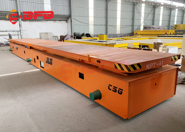 Quality OEM Dc Motor 50T Hydraulic Lifting Transfer Cart Steerable for sale