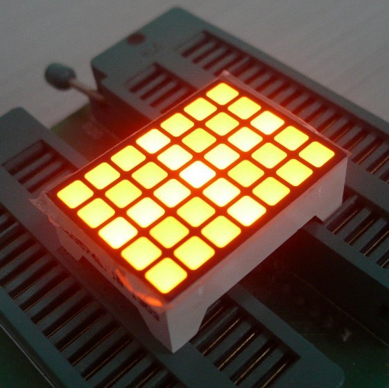 Quality Yellow 14 Pins Square LED Matrix Screen , 5x7 LED Matrix Waterproof for sale