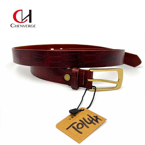 Quality Practical Antiwear Copper Buckle Belt , Multipurpose Brass Buckle Leather Belt for sale