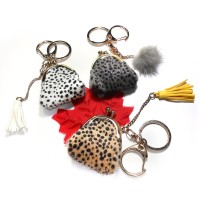 Quality Portable Handmade Leather Personalised Bag Keyring CE Approved for sale