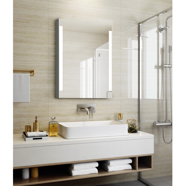 Quality Motion Sensor Rectangle LED Clock Medicine Cabinet Private Label for Bedroom for sale