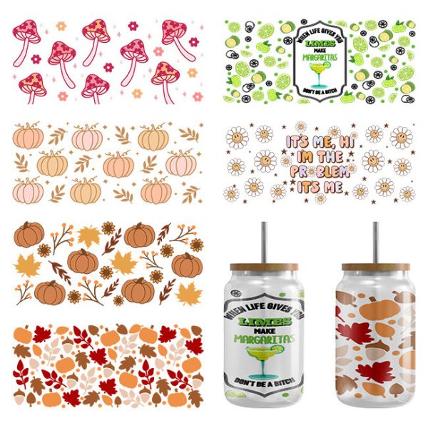 Quality 16Oz Digital UV Printing DTF Tumbler Wraps Printable Transfer Paper For Glass for sale