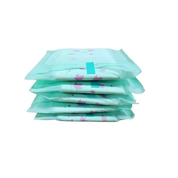 Quality Printed Blue Cotton Surface Women Ladies Sanitary Pads for sale