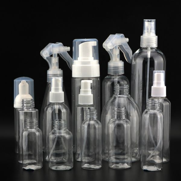 Quality Wholesale PET Hand sanitizer Bottle 100ml 200ml 500ml Disinfection purposes Plastic Spray Bottle for sale