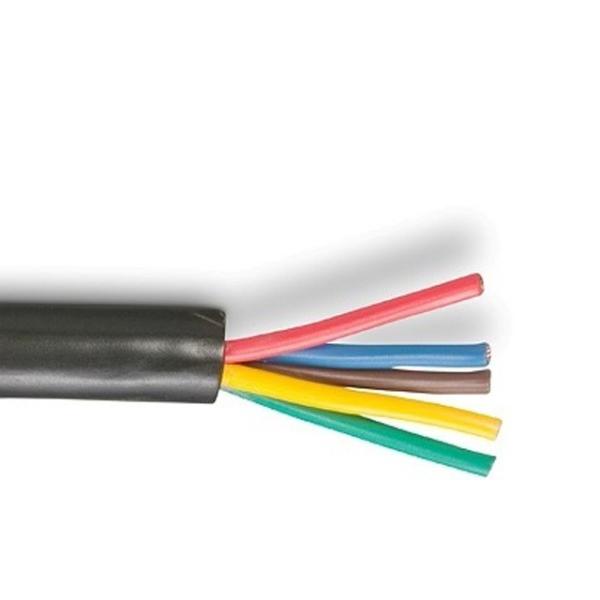 Quality 7 Core Black Jacket 5C Way Pin Trailer Lighting Cable with Annealed Copper for sale