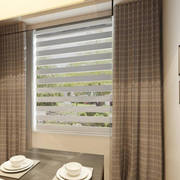 Quality Custom Size Electric Smart Zebra Shading Dustproof Function Window Polyester Blinds for sale