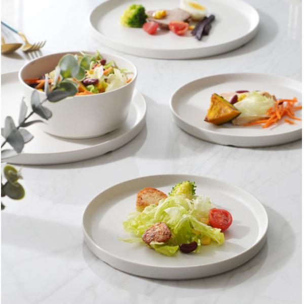 Quality White 12 Pc Melamine Dinnerware Set For Outdoor Indoor Use for sale