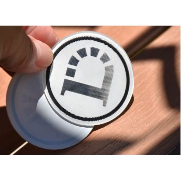 Quality Silicone Rubber Backing, Printed With A Black Reflective Logo,For Clothing for sale