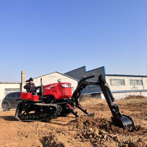 Quality 80HP Agricultural Crawler Tractor Mini Excavator Tractor Equipment for sale