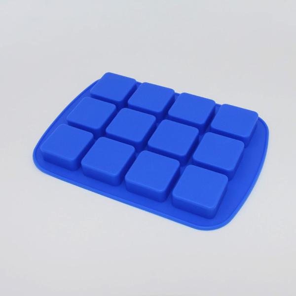 Quality Whiskey Cube Silicone Ice Mold Flexible 12 Cavity Reusable Durable for sale