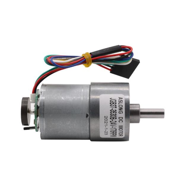 Quality 1600rpm geared electric motors JGB37 3530B DC Gear Motor With Encoder for sale