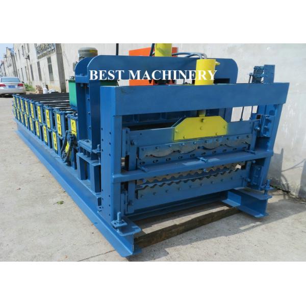 Quality Steel Roofing Sheet Roll Forming Machine PPGI GI IBR Trapezoid , Roof Sheet for sale